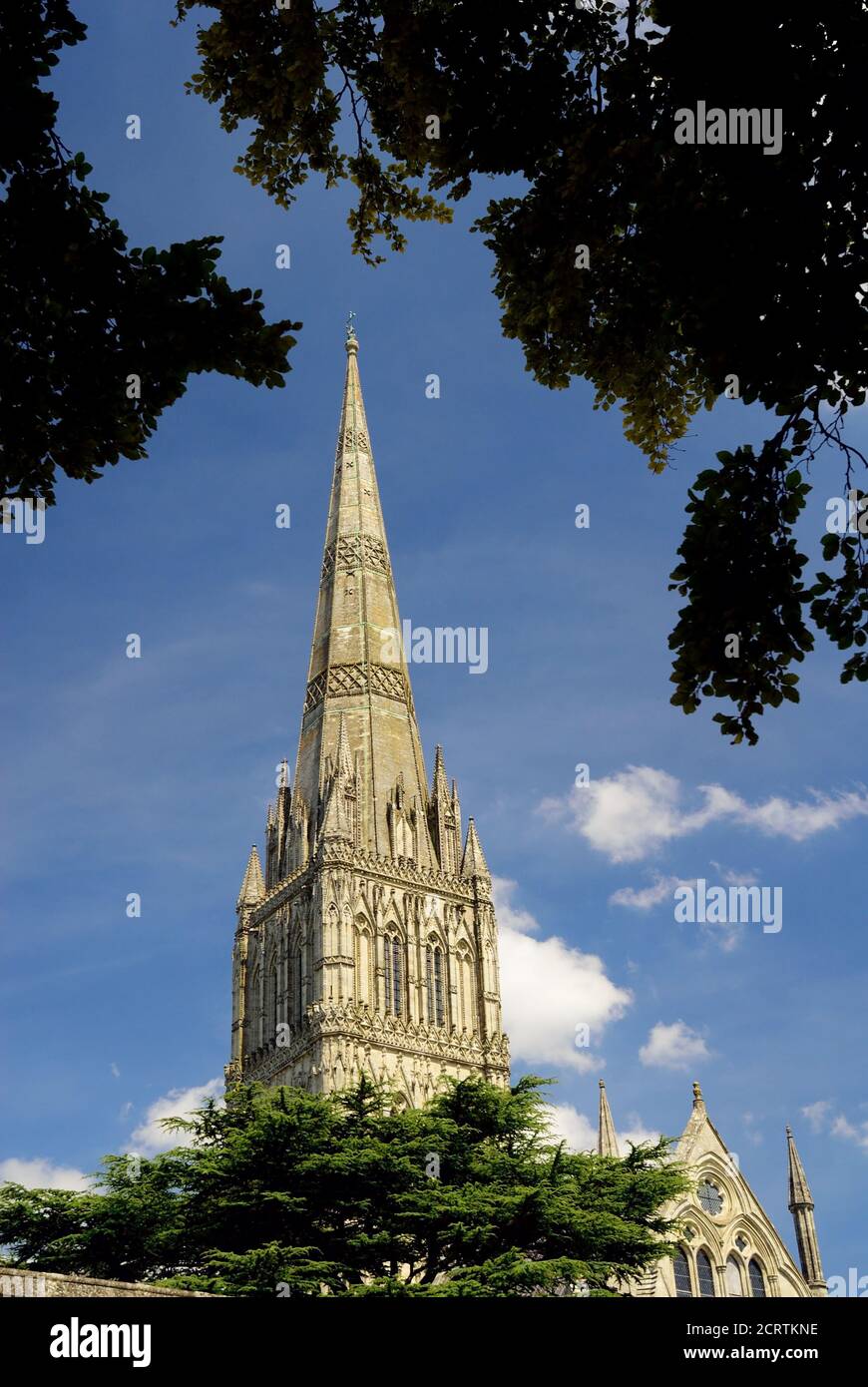 The spire of Salisbury cathedral Stock Photo - Alamy