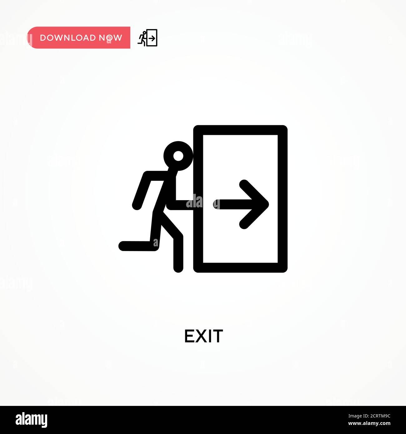 Exit Simple vector icon. Modern, simple flat vector illustration for ...