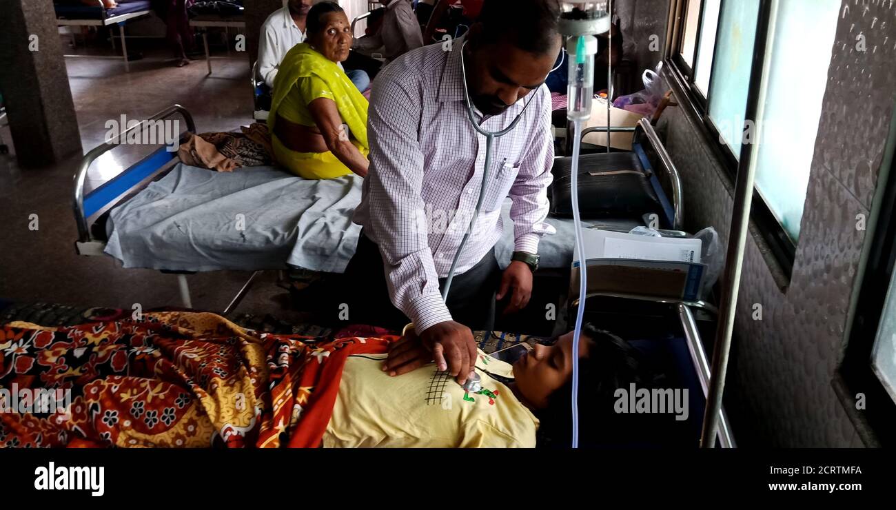 DISTRICT KATNI, INDIA - SEPTEMBER 28, 2019: An indian MBBS doctor ...
