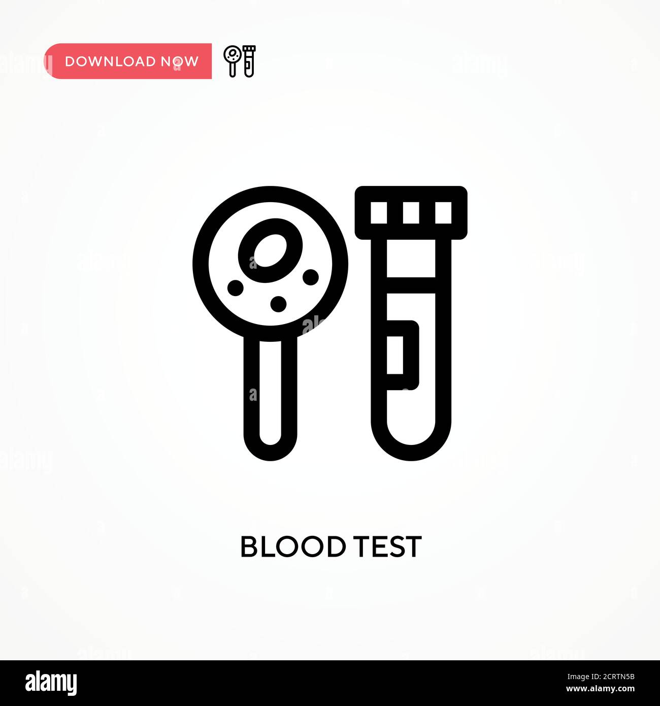 Blood test Simple vector icon. Modern, simple flat vector illustration ...
