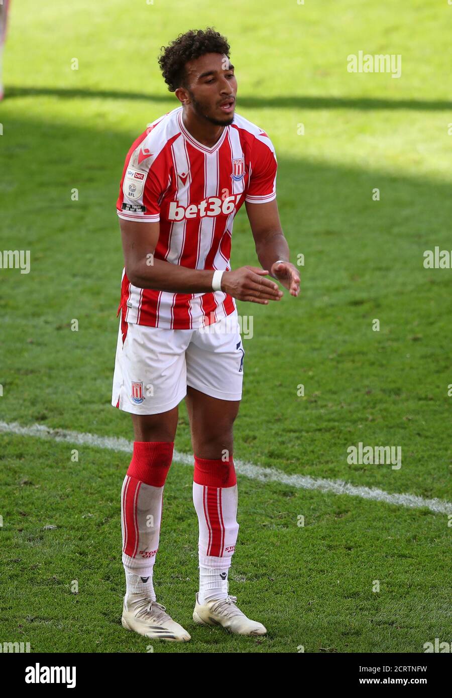 Stoke City's Jacob Brown looks dejected during the Sky Bet Championship ...