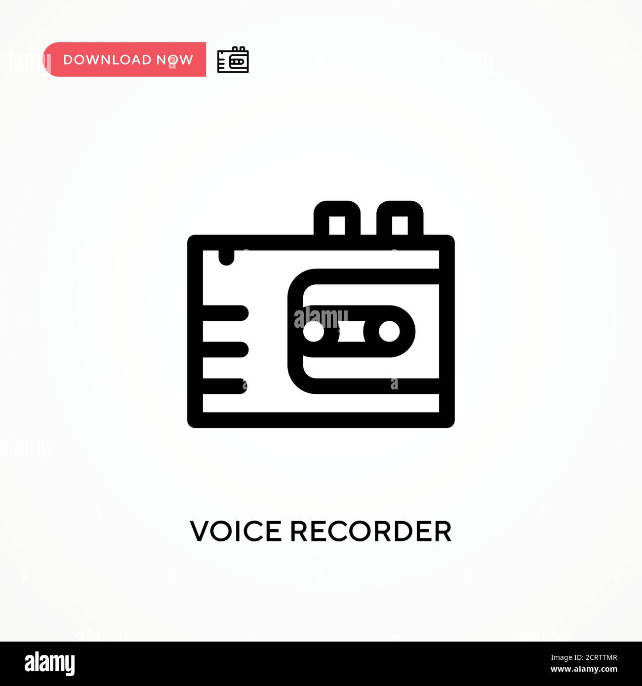 Voice recorder Simple vector icon. Modern, simple flat vector ...