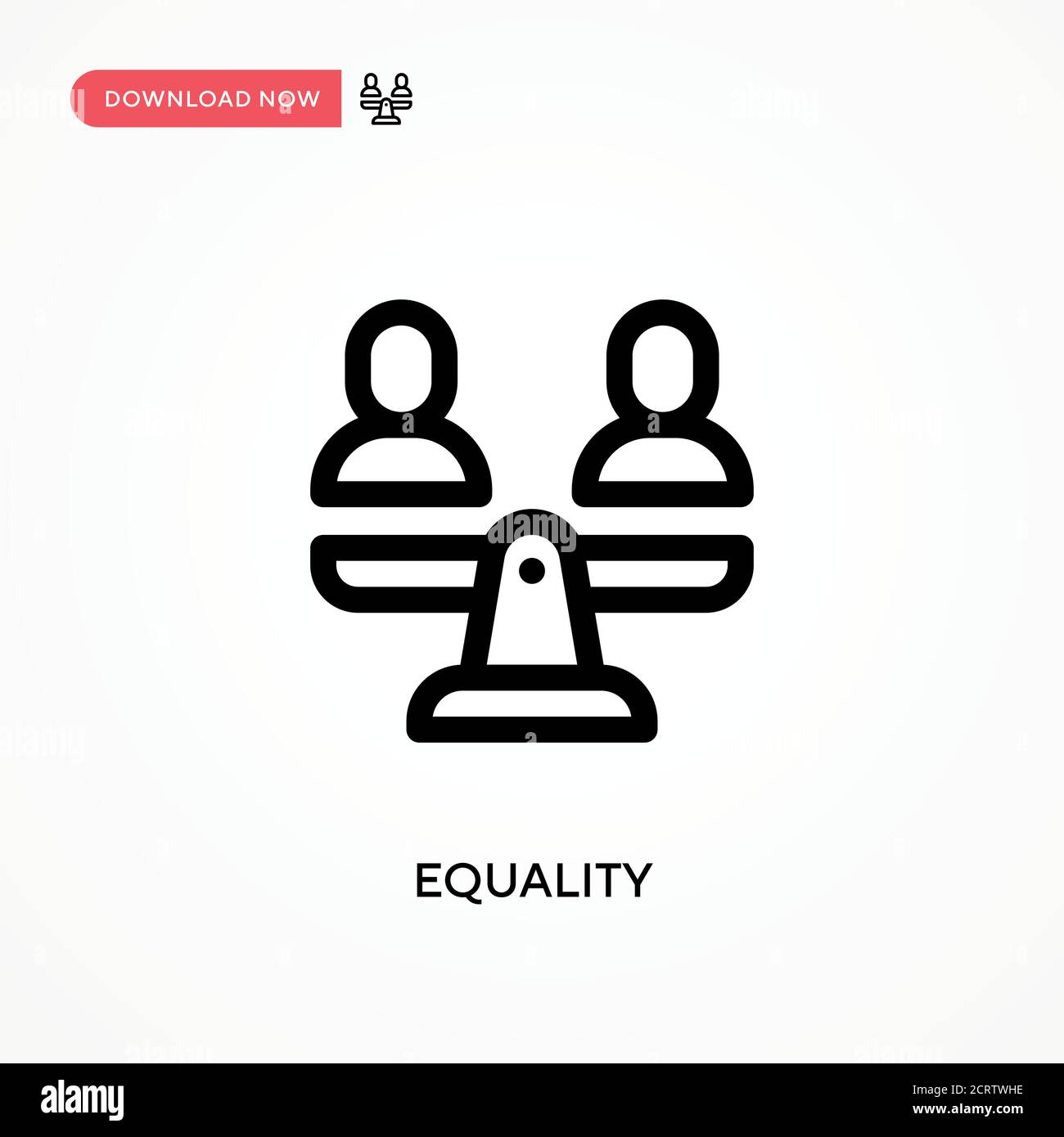 Equality Simple vector icon. Modern, simple flat vector illustration ...