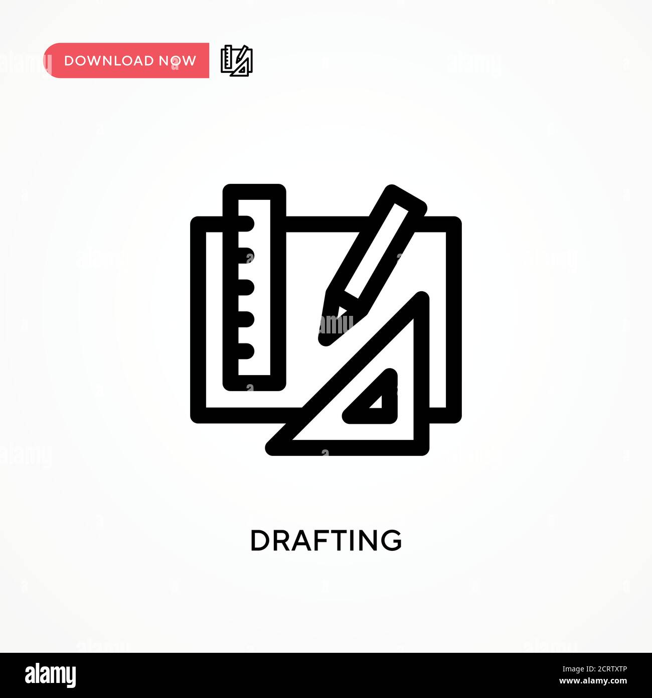 Drafting Simple vector icon. Modern, simple flat vector illustration ...