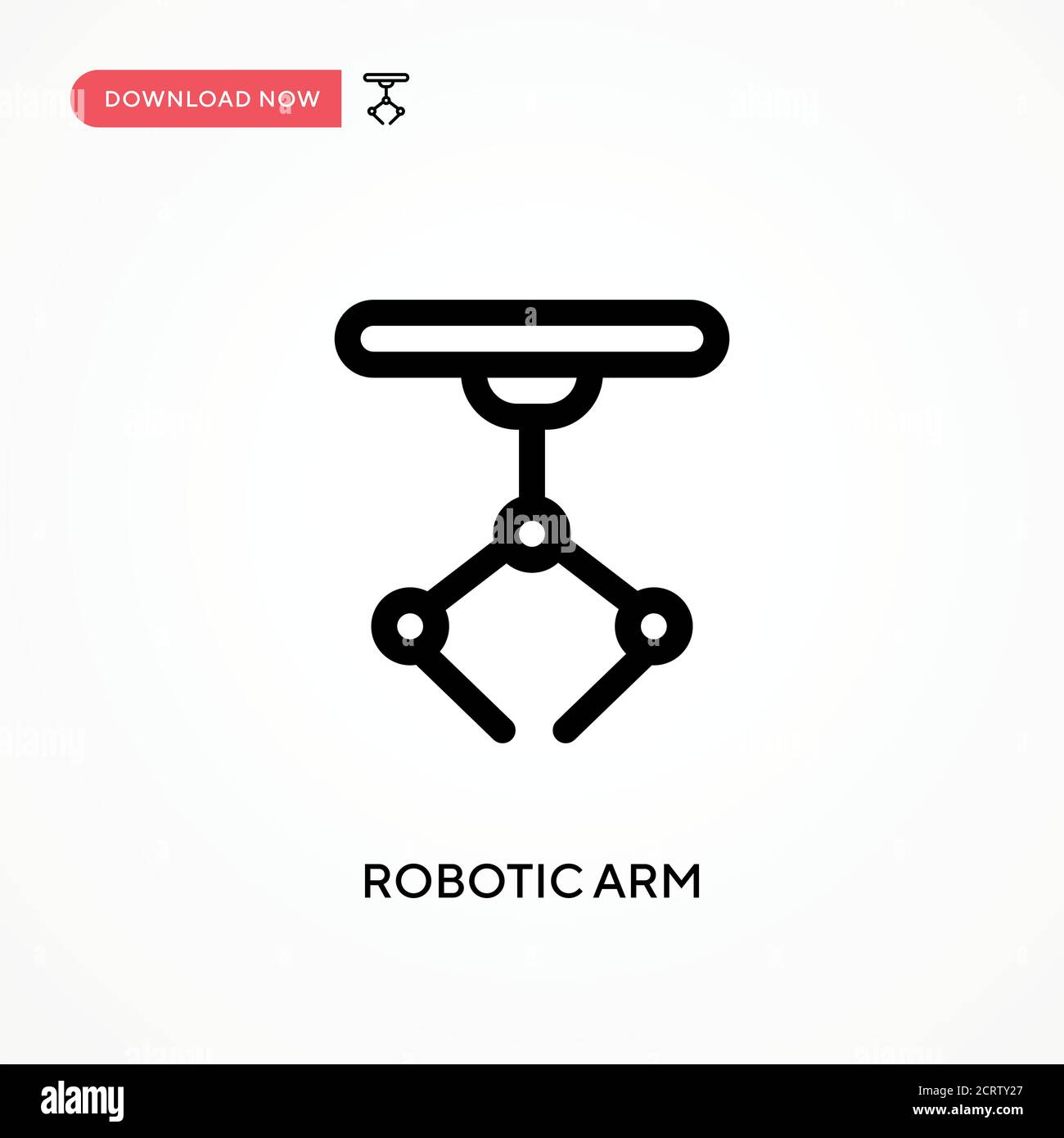 Robotic arm Simple vector icon. Modern, simple flat vector illustration ...