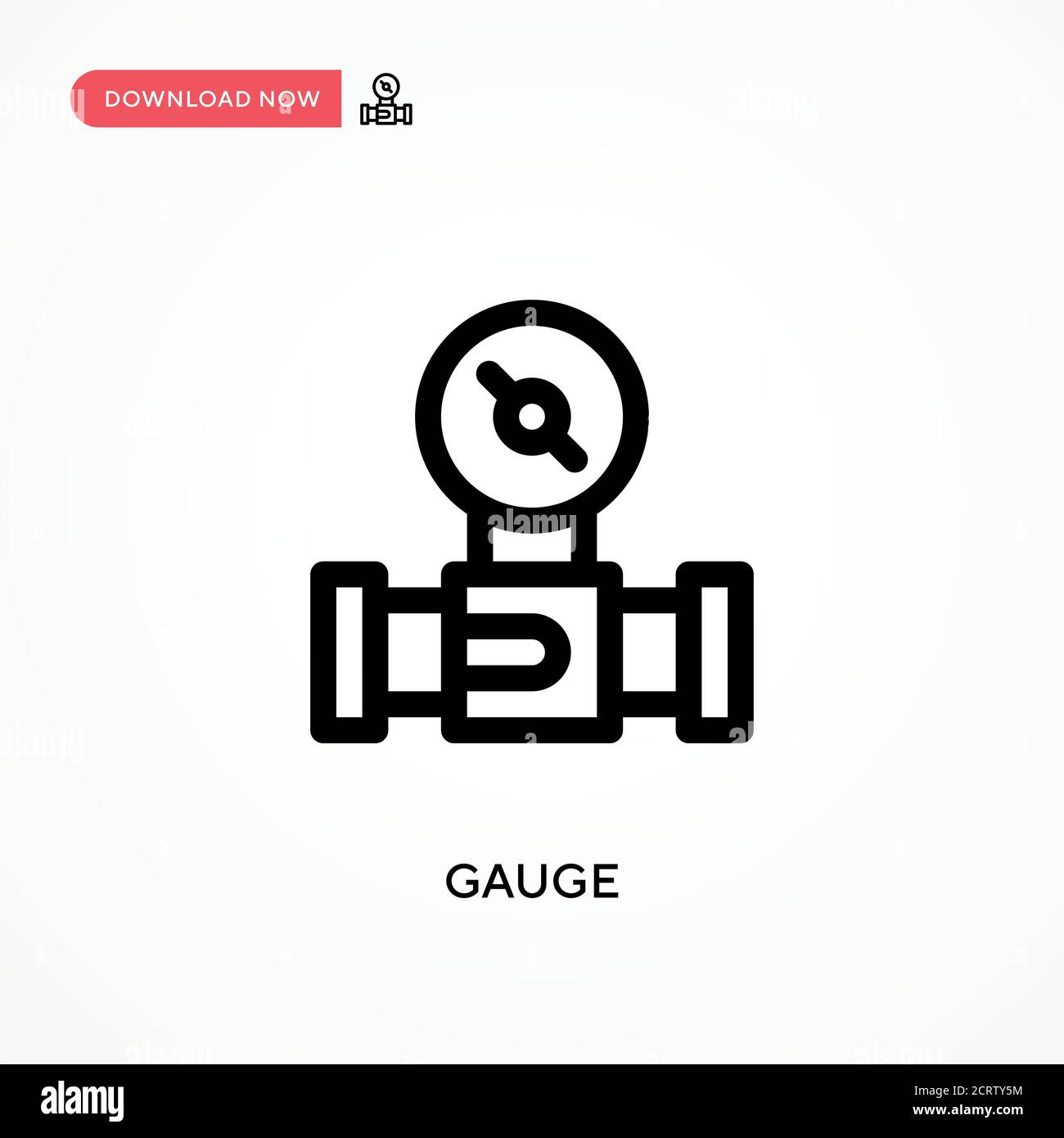 Gauge Simple vector icon. Modern, simple flat vector illustration for ...