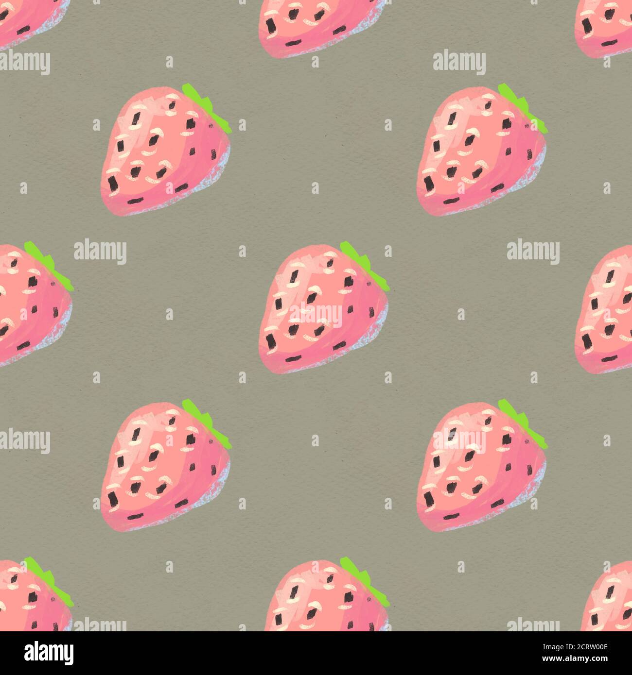 Seamless pattern with ripe strawberry. Hand drawn texture with berries ...