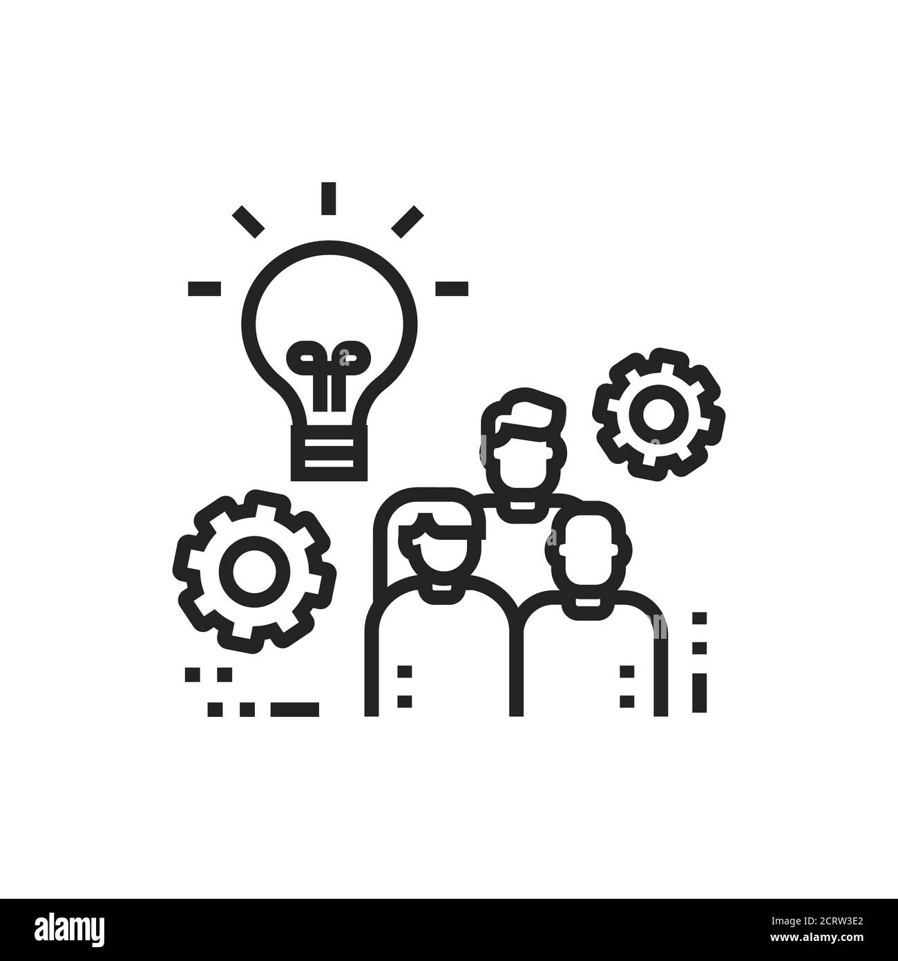 Branding agency black line icon. Influencer marketing team. Pictogram ...