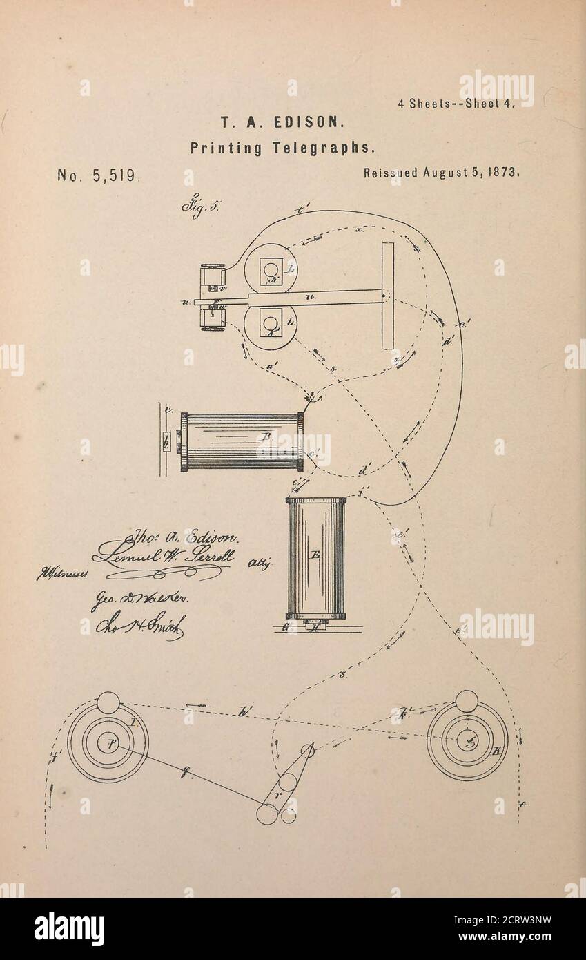 Thomas edison 1870 hi-res stock photography and images - Alamy