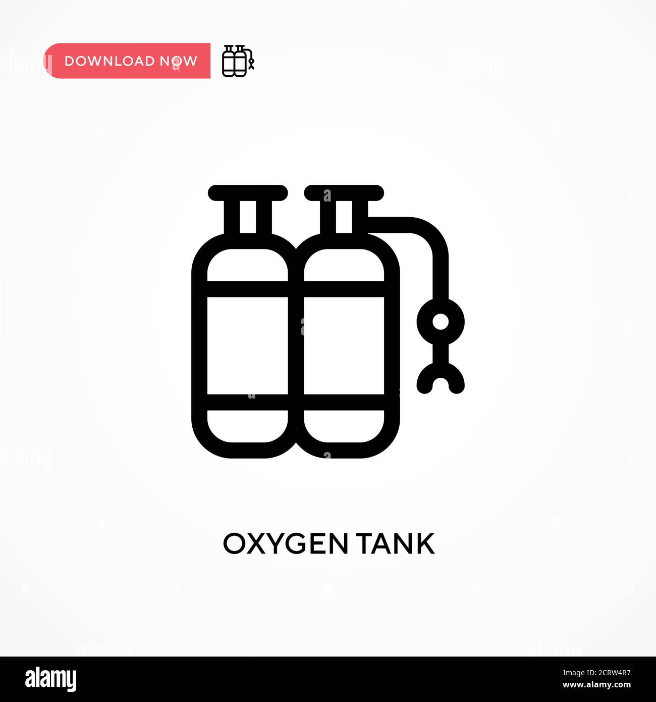 Oxygen tank Simple vector icon. Modern, simple flat vector illustration ...