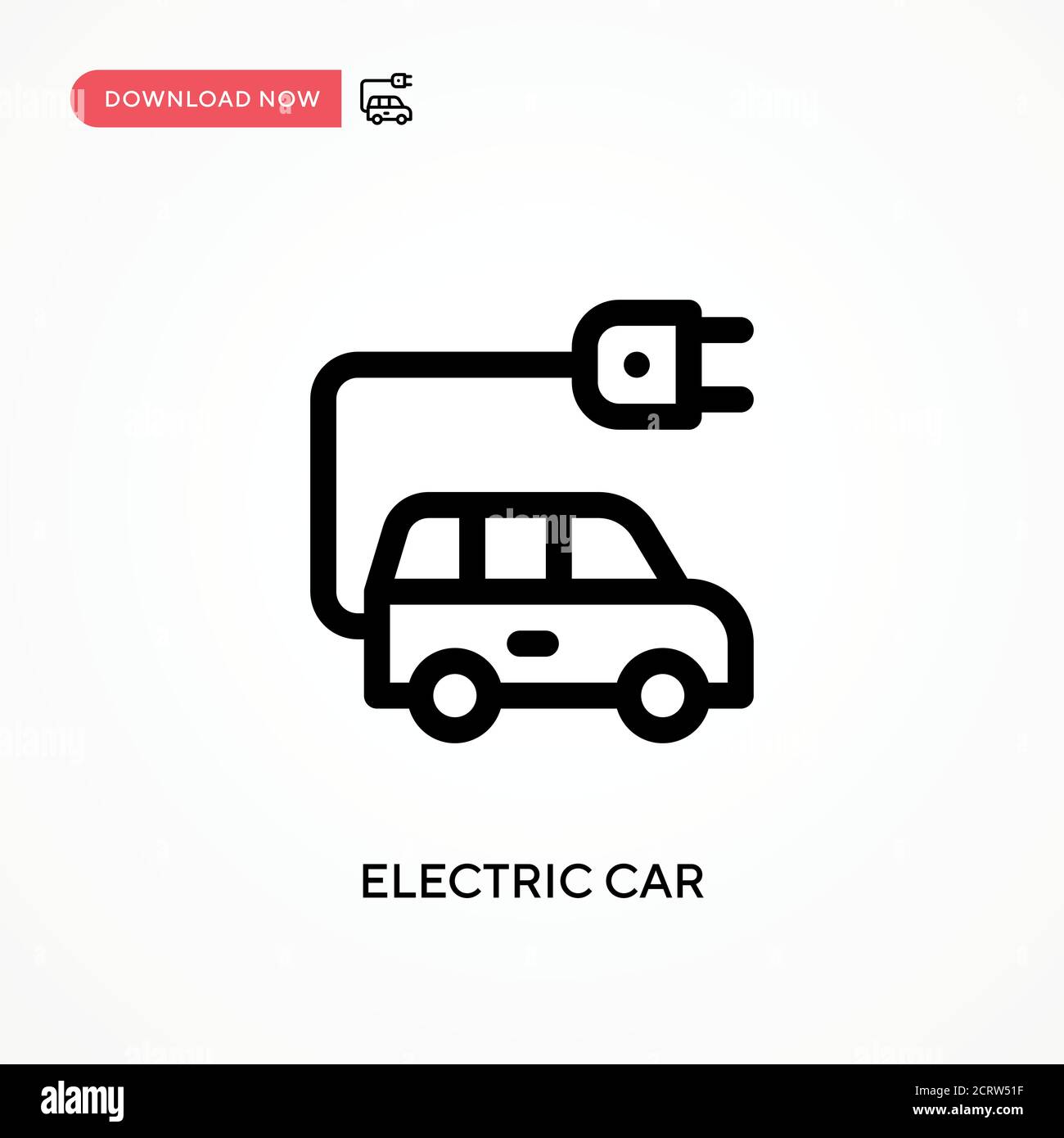 Electric car Simple vector icon. Modern, simple flat vector ...