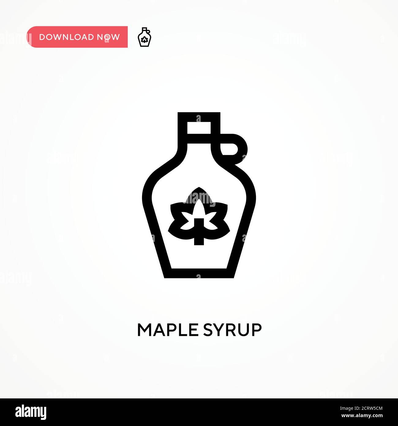 Maple syrup Simple vector icon. Modern, simple flat vector illustration for web site or mobile ...