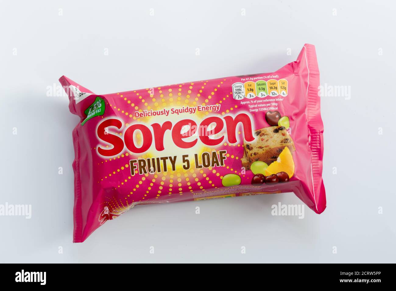 Soreen fruity loaf on white background Stock Photo - Alamy