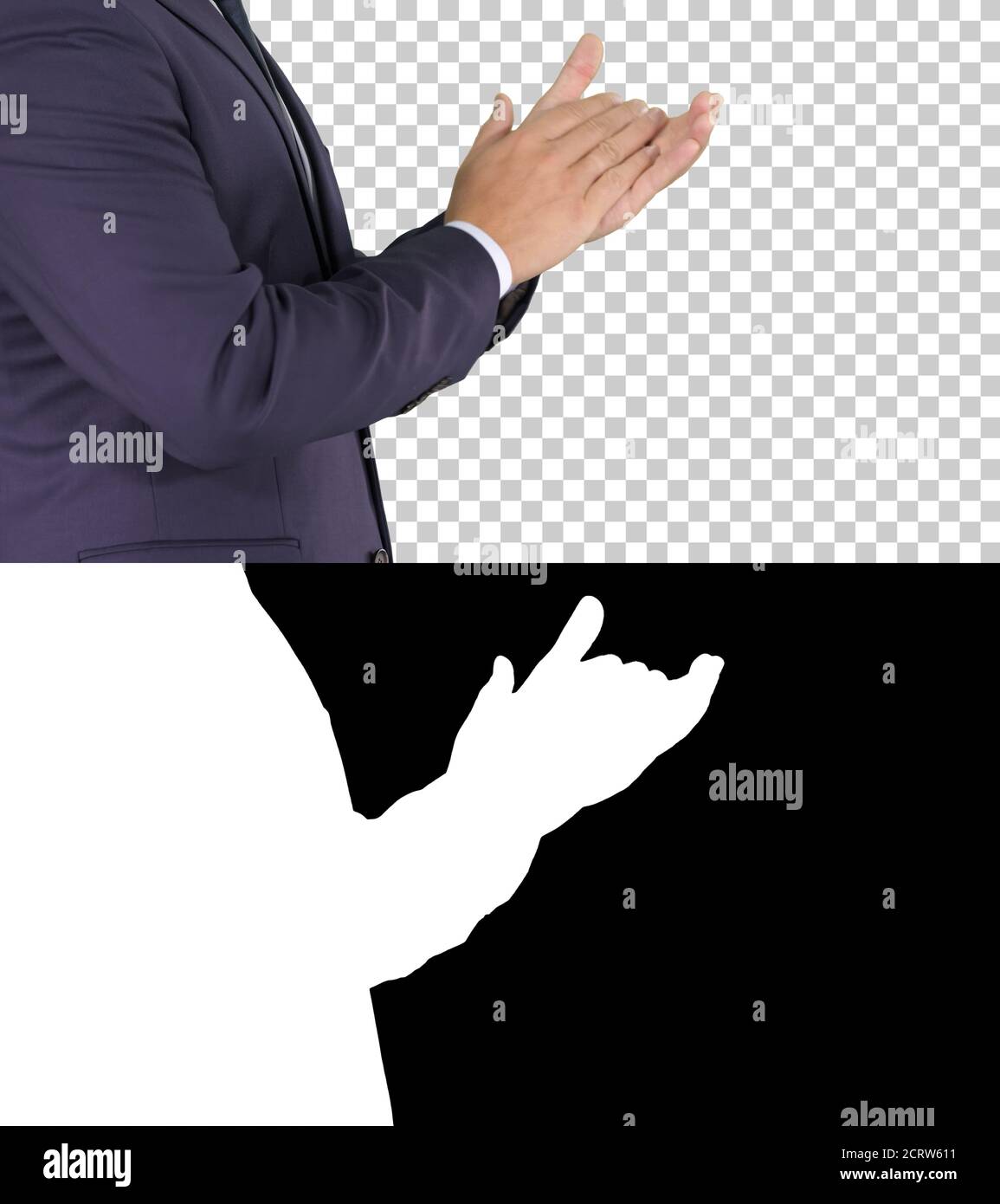 Business man clapping hands, Alpha Channel Stock Photo - Alamy