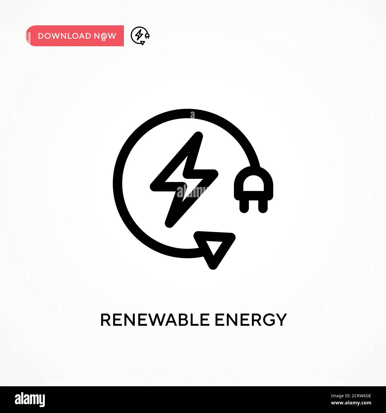 Renewable energy Simple vector icon. Modern, simple flat vector ...