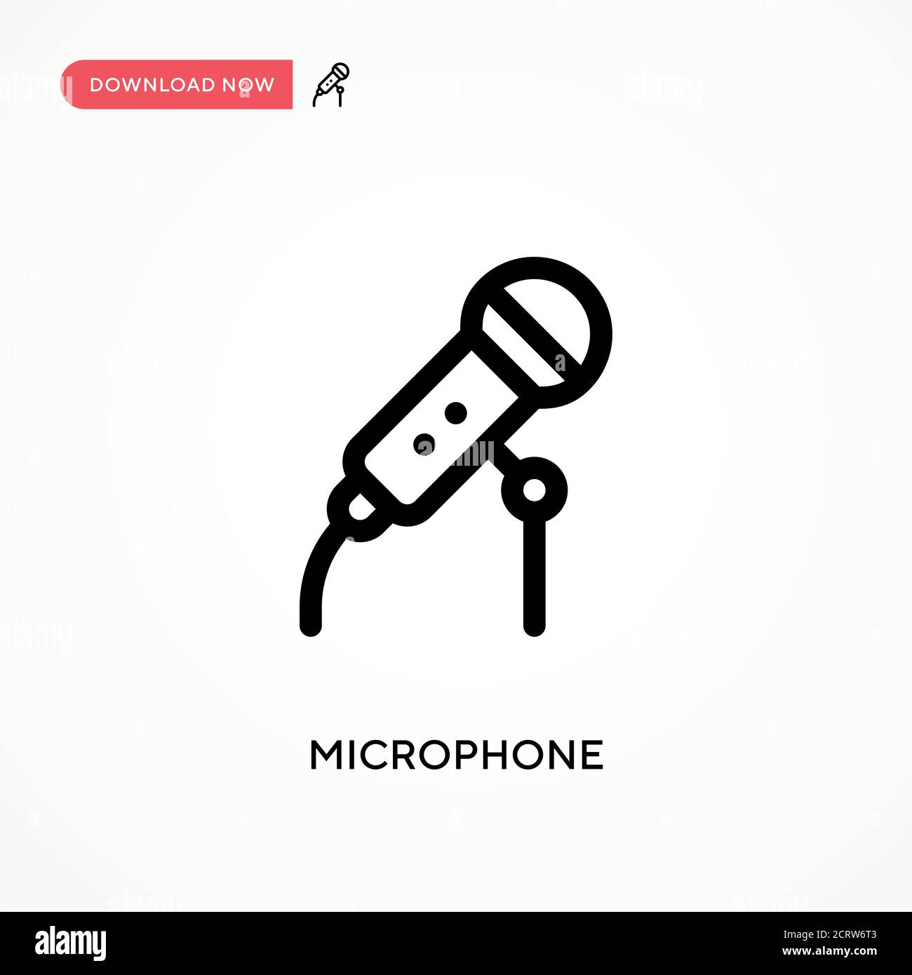 Microphone Simple vector icon. Modern, simple flat vector illustration ...
