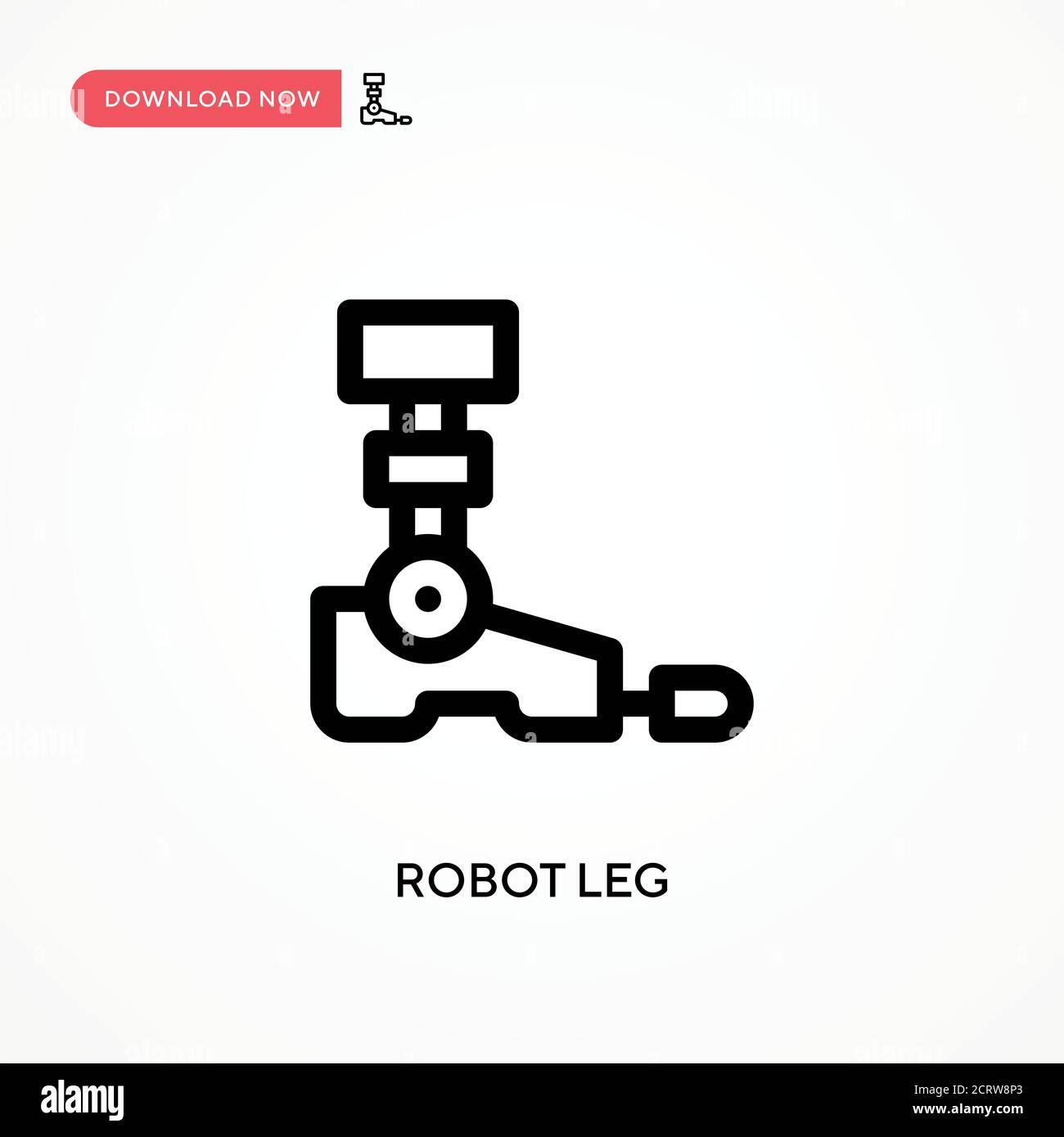 Robot leg Simple vector icon. Modern, simple flat vector illustration ...