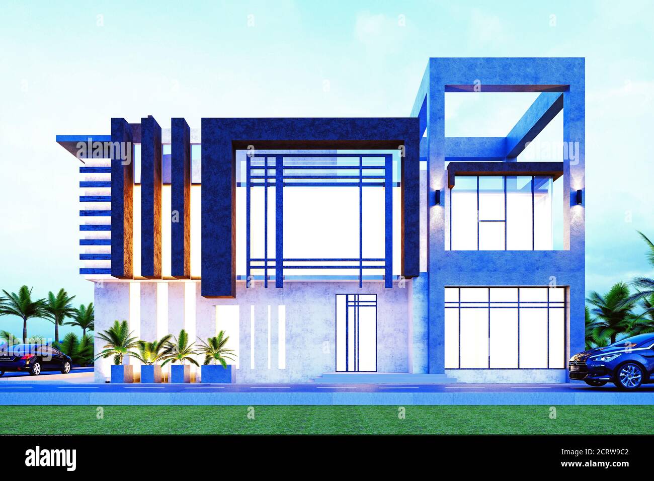 3d render of building exterior, outdoor view Stock Photo - Alamy