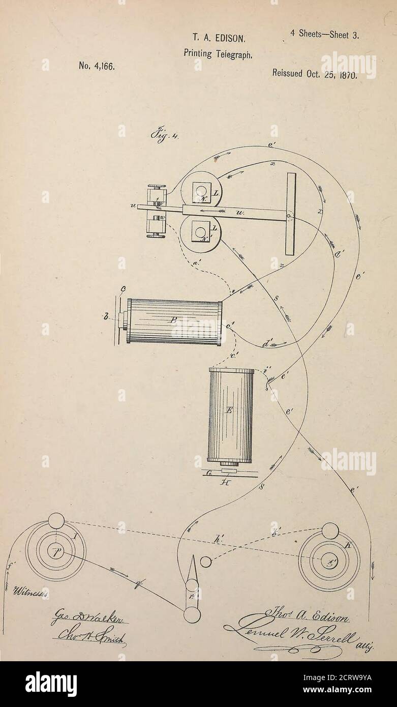 . Collection of United States patents granted to Thomas A. Edison, 1869 ...