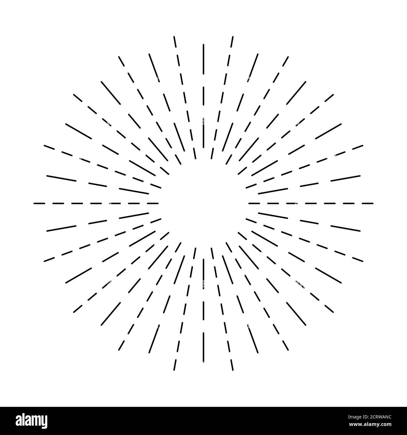 Sunburst line icon isolated on white background, summer web banner ...