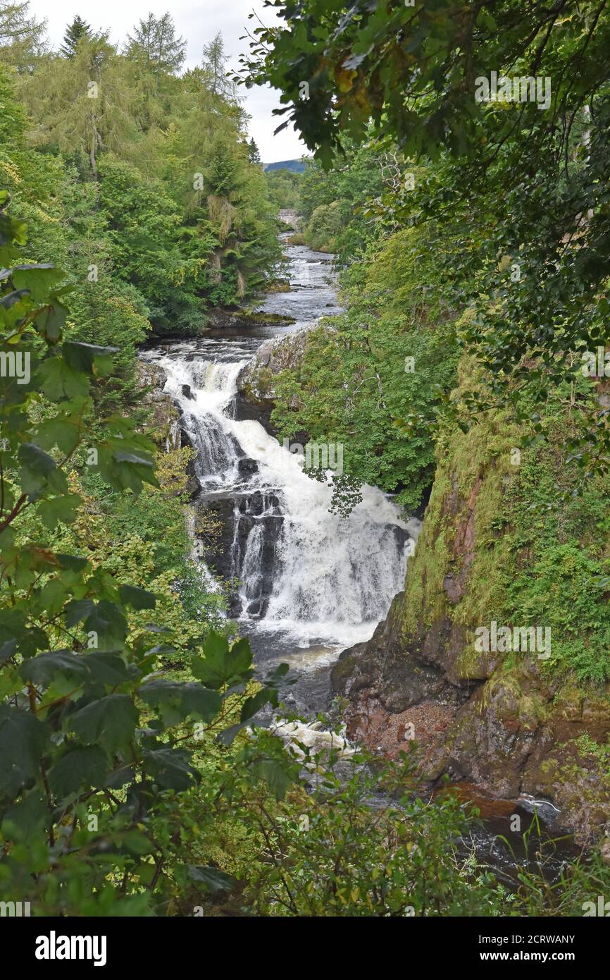 Reekie Linn, Glen Isla, Angus, Scotland - From Viewpoint Stock Photo ...