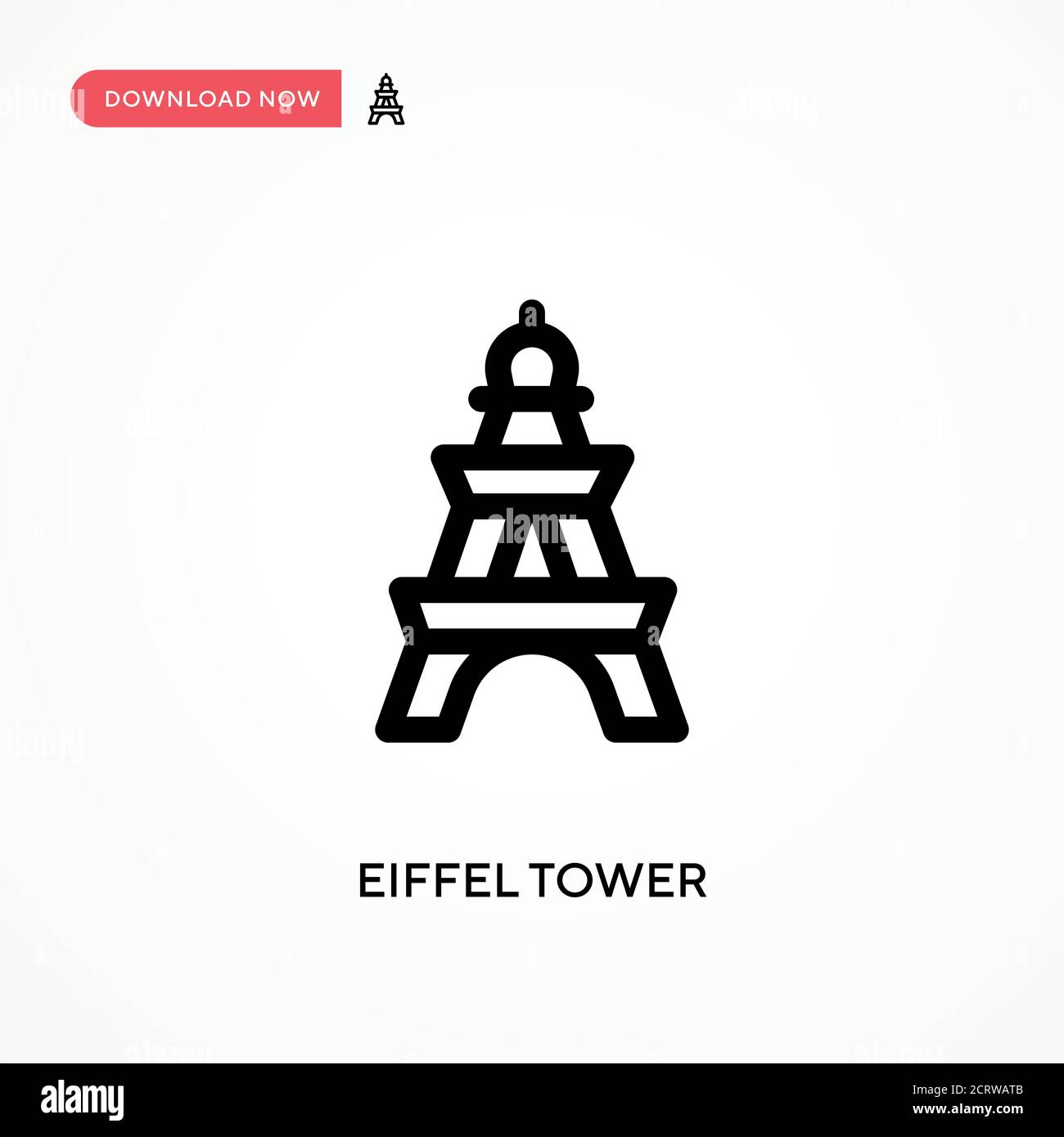 Eiffel tower Simple vector icon. Modern, simple flat vector ...