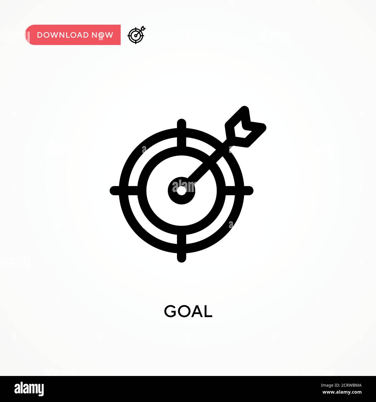 Goal Simple vector icon. Modern, simple flat vector illustration for ...