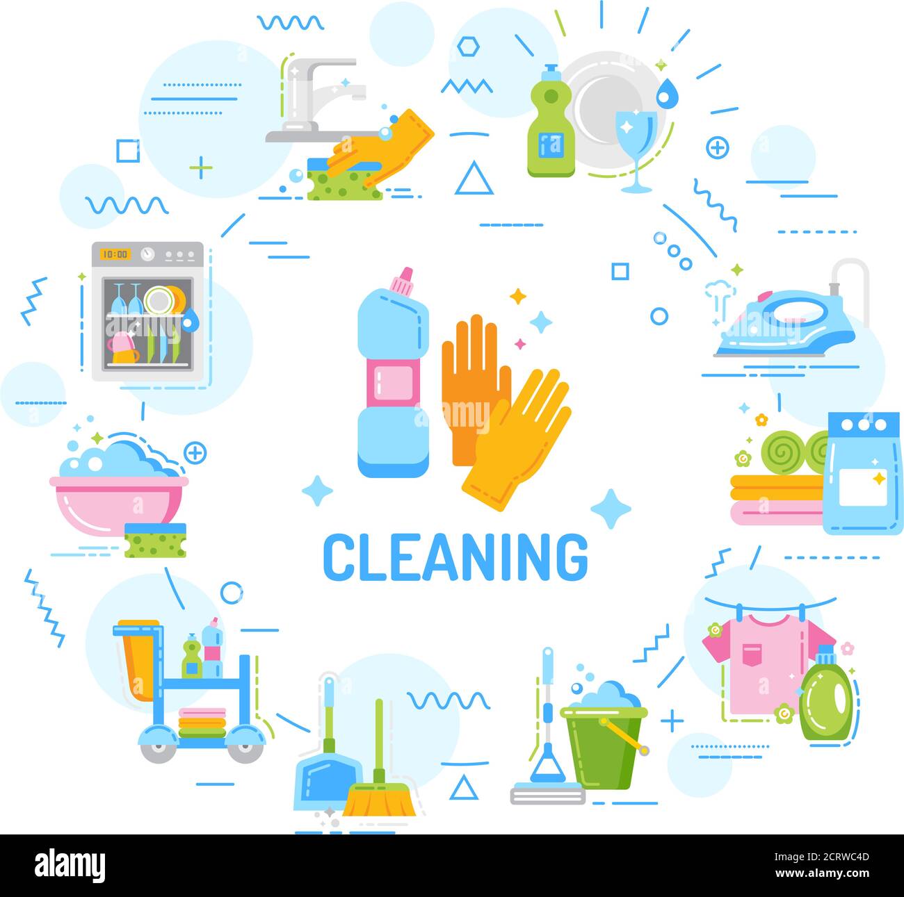 Cleaning service web banner. Housekeeping. Cleaner products ...