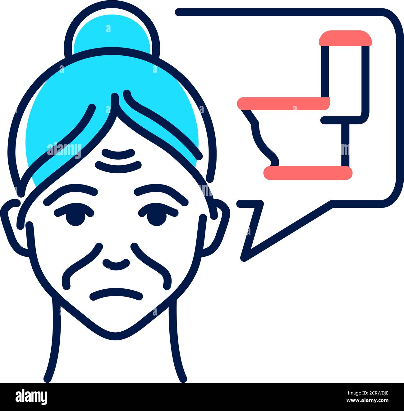 Toilet sign woman incontinence hi-res stock photography and images - Alamy