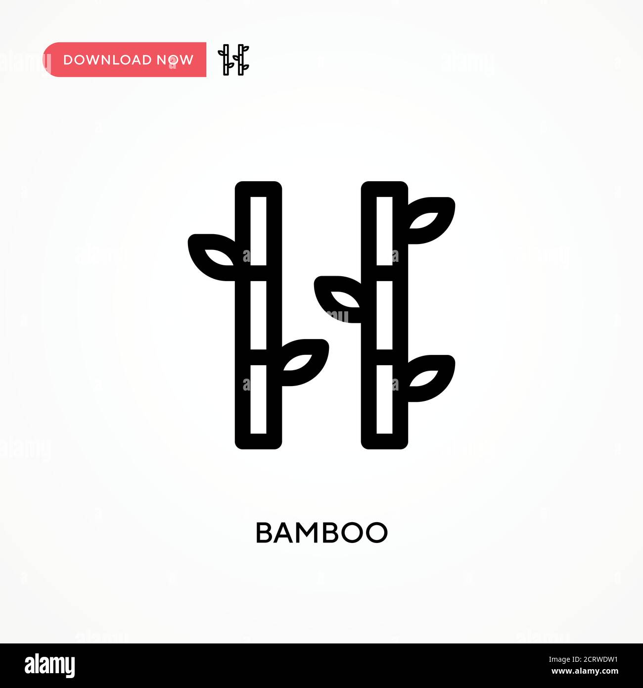 Bamboo Simple vector icon. Modern, simple flat vector illustration for ...