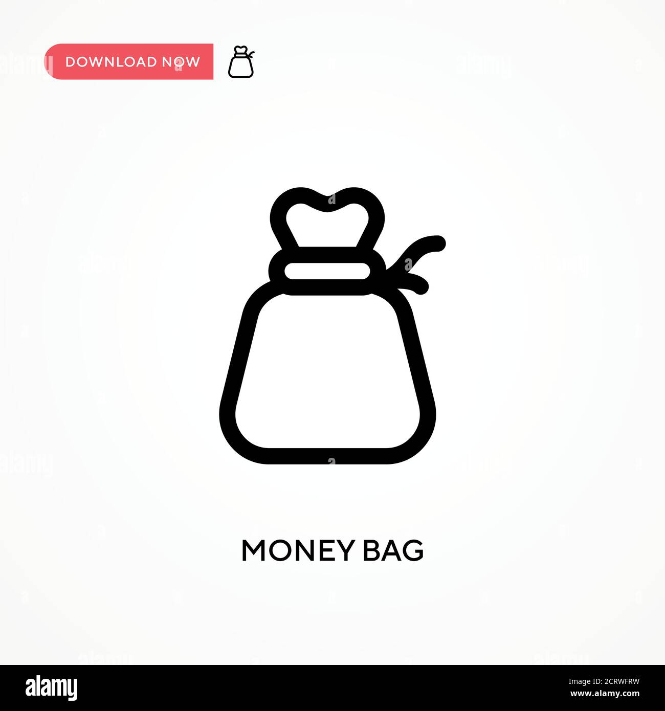 Money bag Simple vector icon. Modern, simple flat vector illustration ...