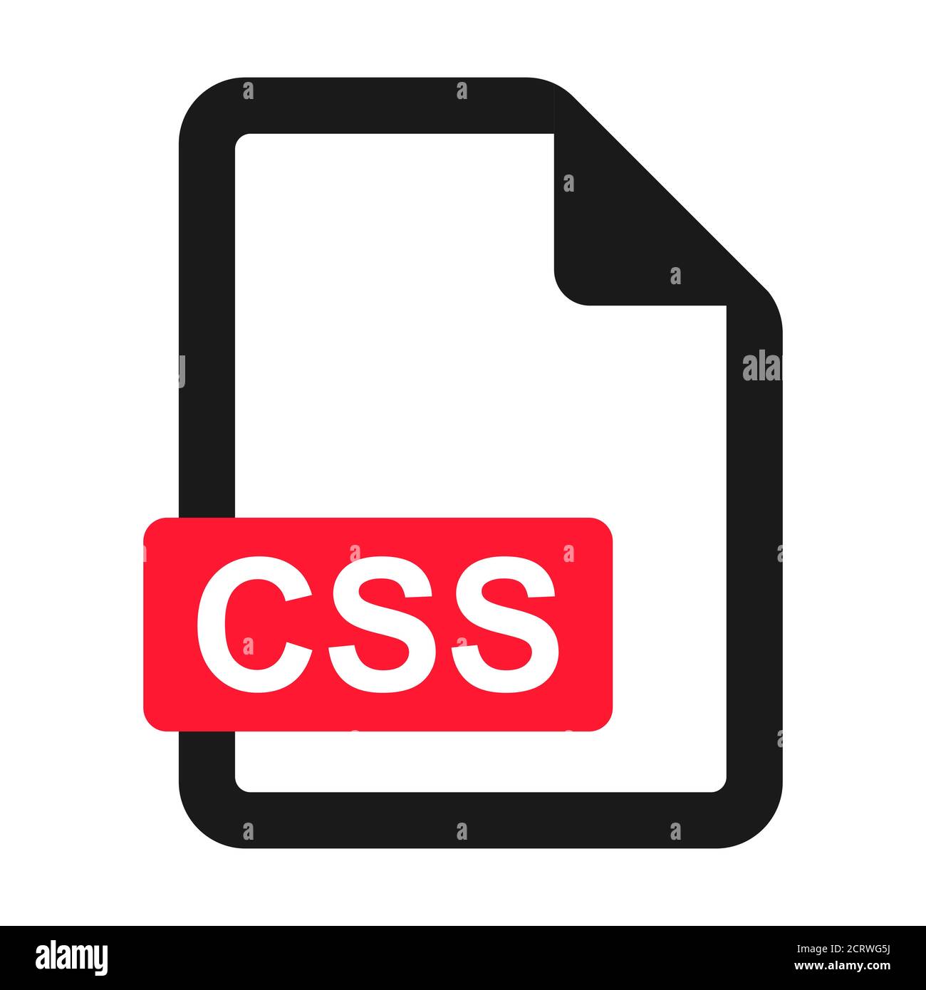 File Css Flat Icon Isolated On White Background Css Format Vector Illustration Stock Vector
