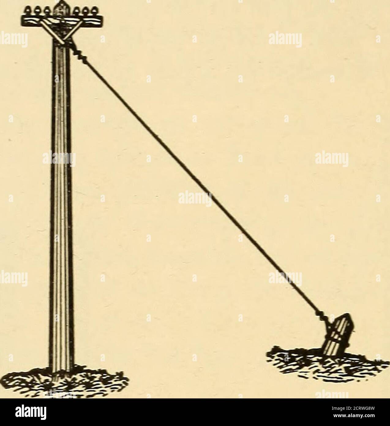 . American telephone practice . FIG. 563.—DETAILS OF ANCHOR POLE ...