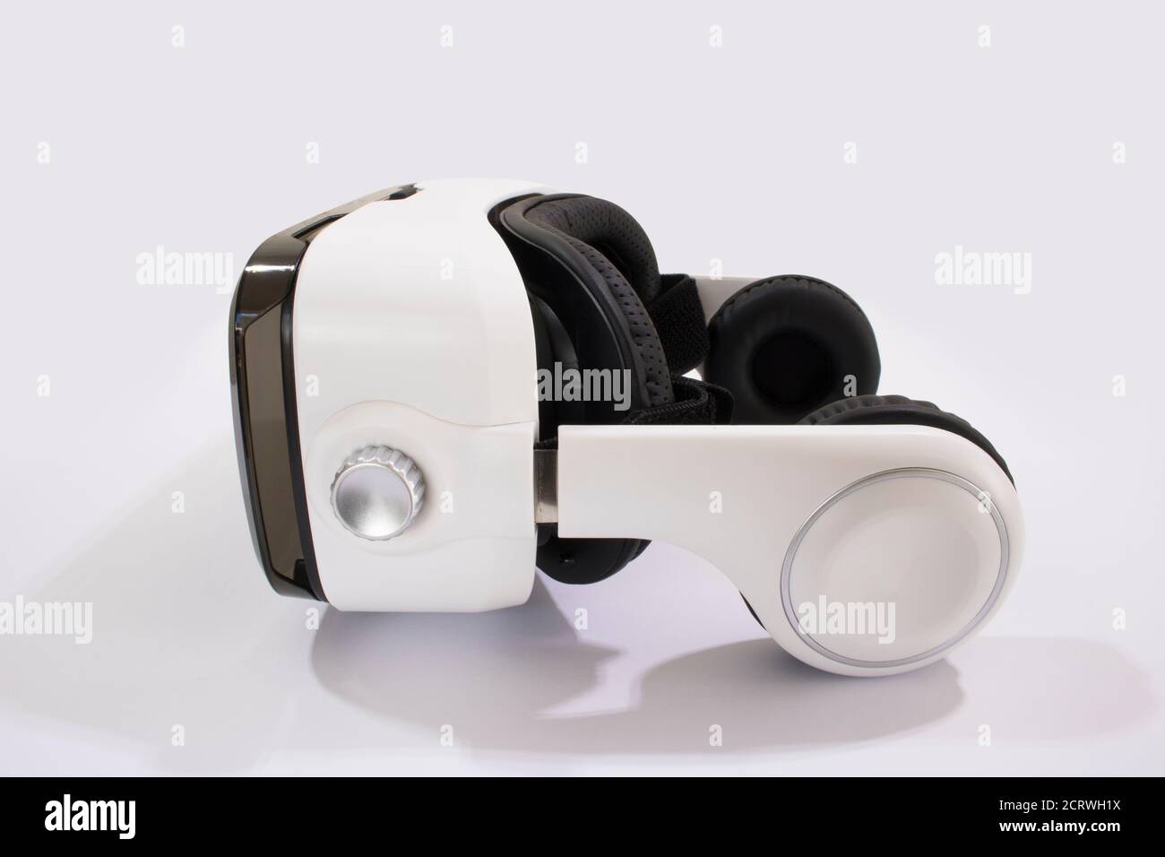 VR Glasses or Virtual Reality Headset helmet isolated on white ...