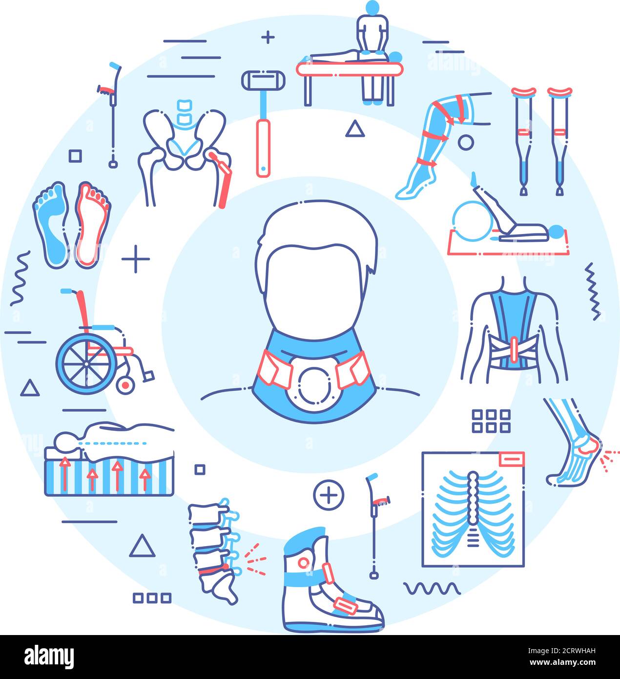 Orthopedics web banner. Rehabilitation after injuries. Musculoskeletal ...