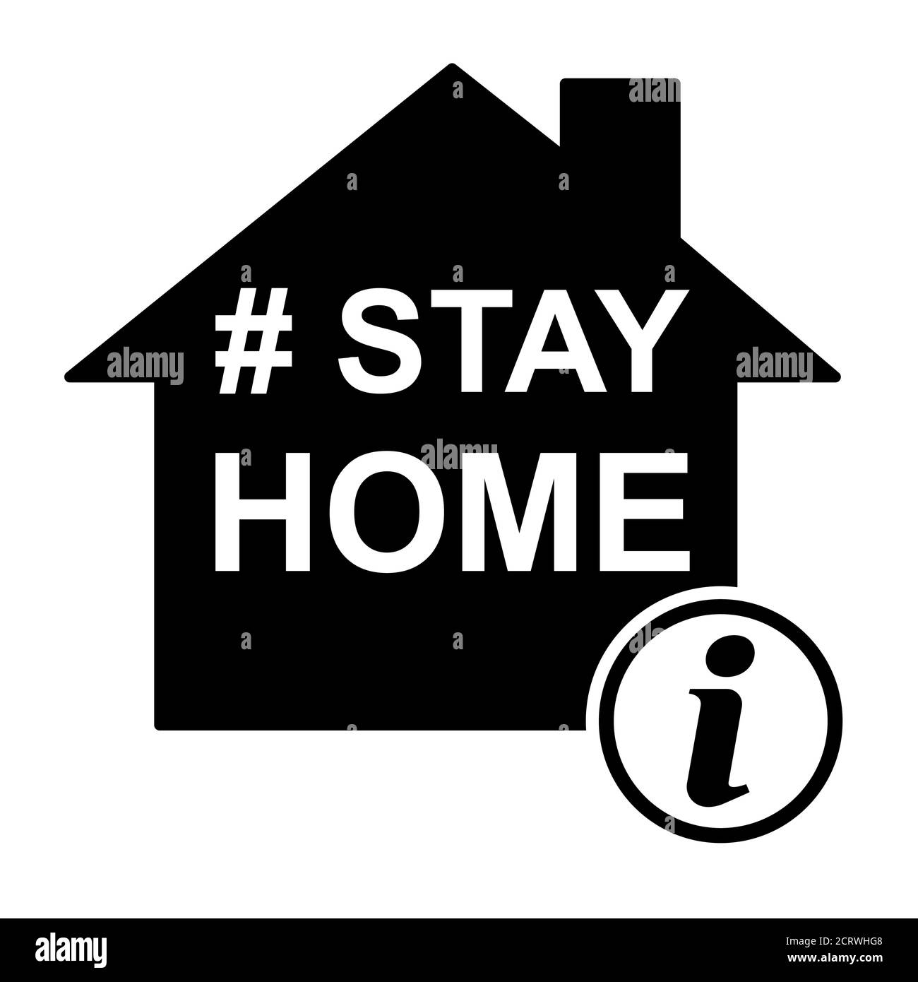 Stay home icon, house symbol, quarantine covid virus vector ...