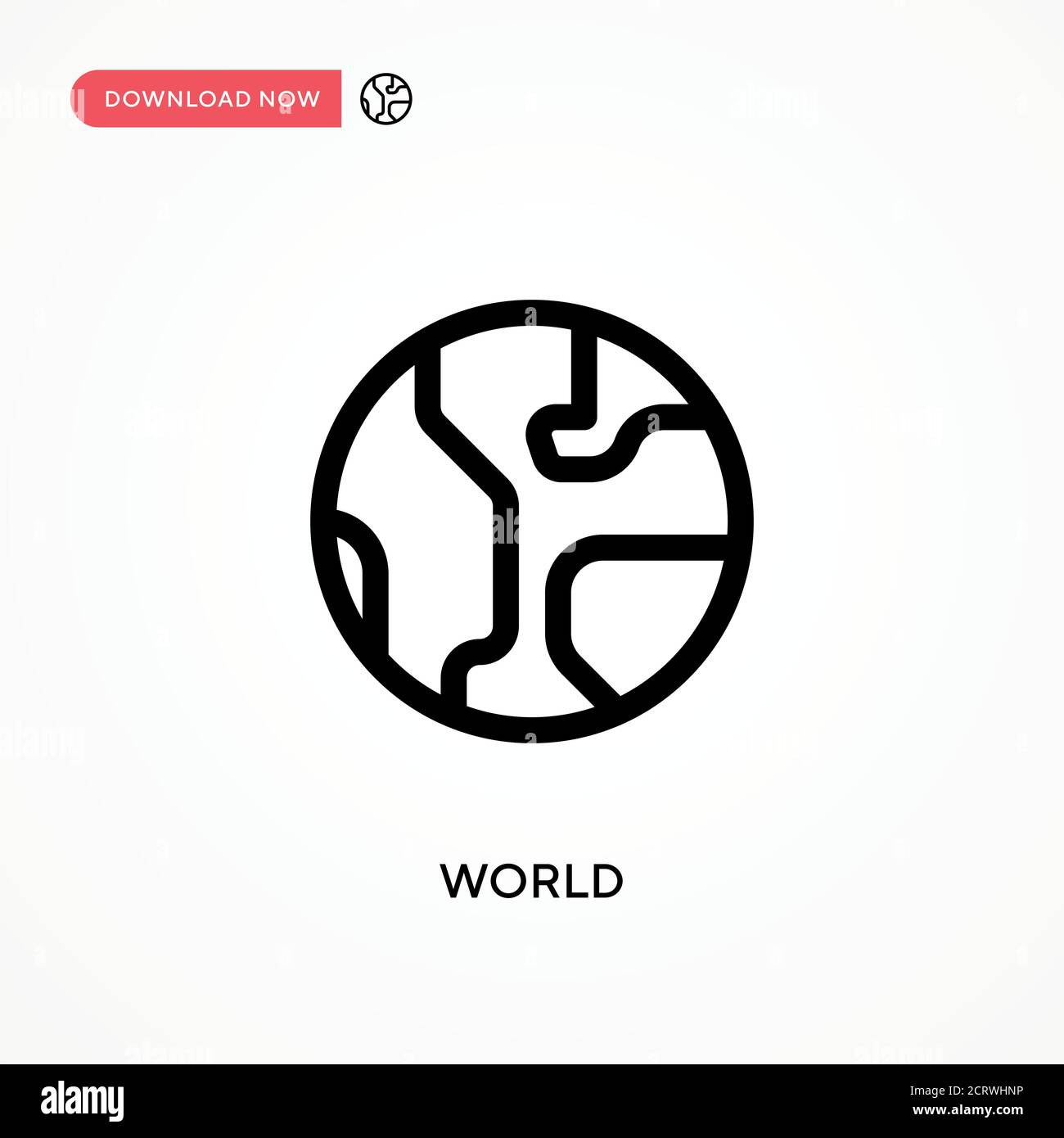 World Simple vector icon. Modern, simple flat vector illustration for ...