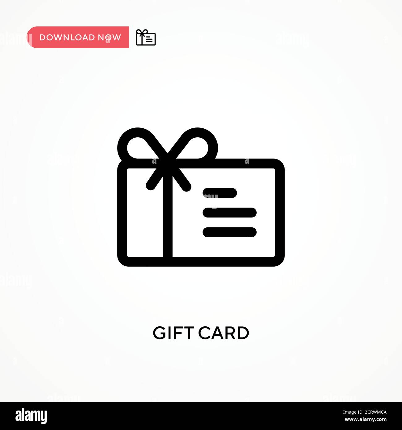 Gift card Simple vector icon. Modern, simple flat vector illustration ...