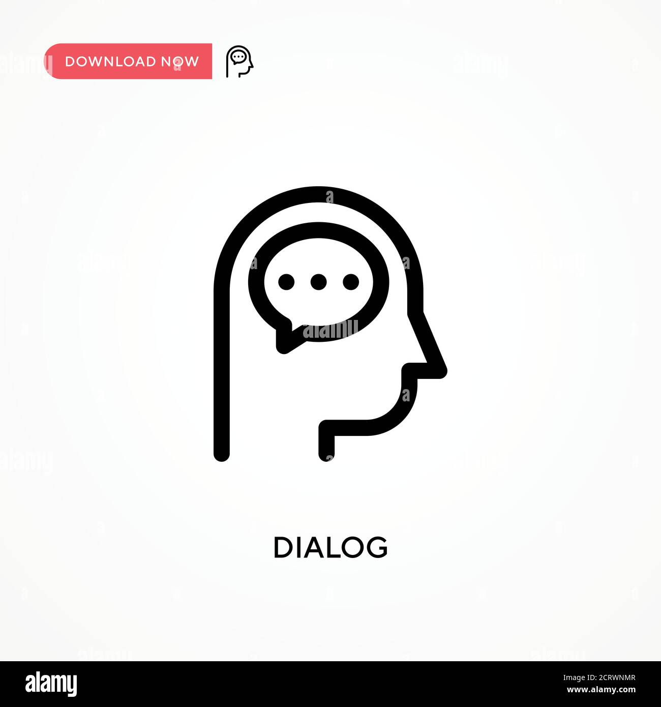 Dialog Simple vector icon. Modern, simple flat vector illustration for ...