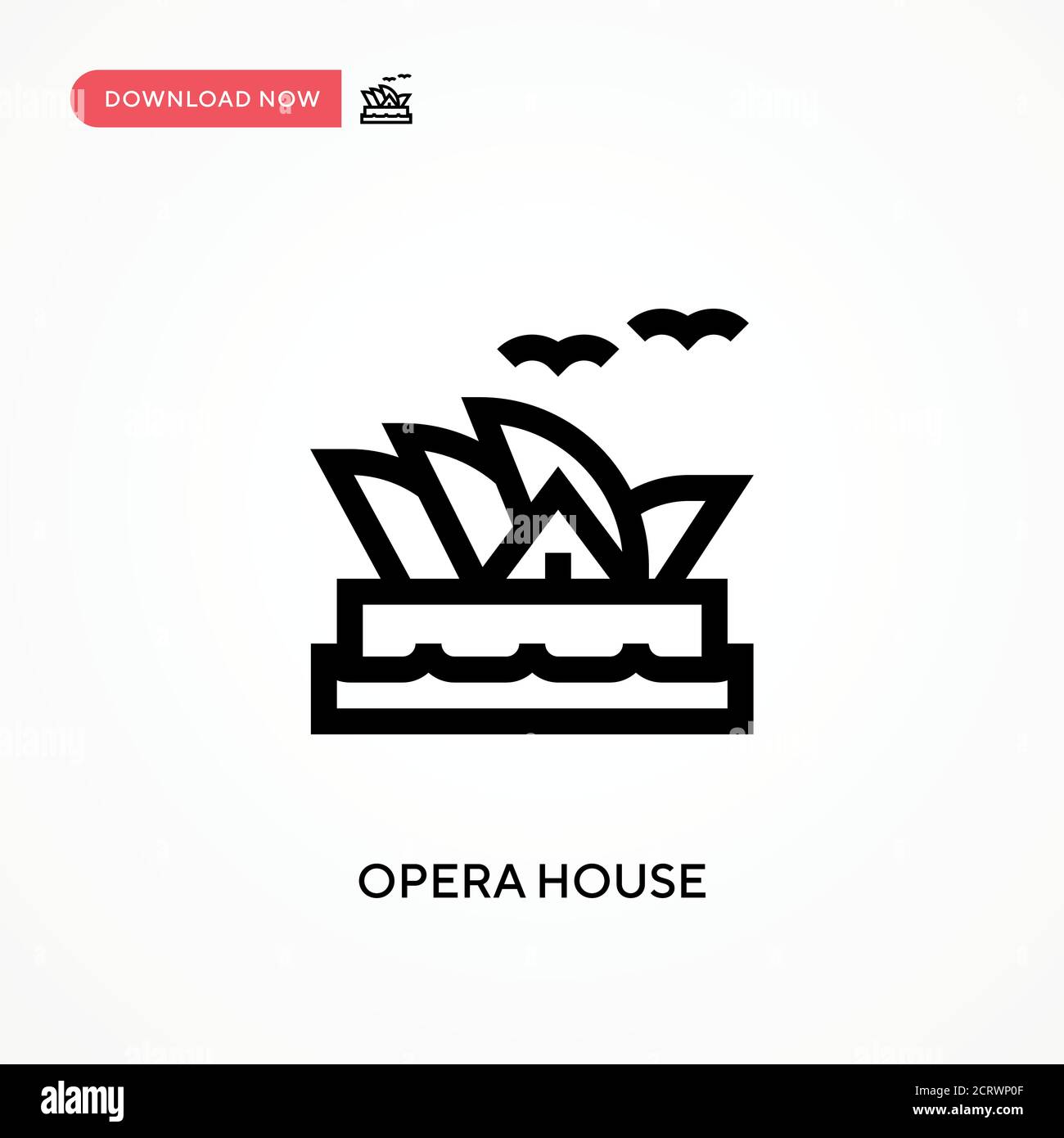 Opera house Simple vector icon. Modern, simple flat vector illustration ...