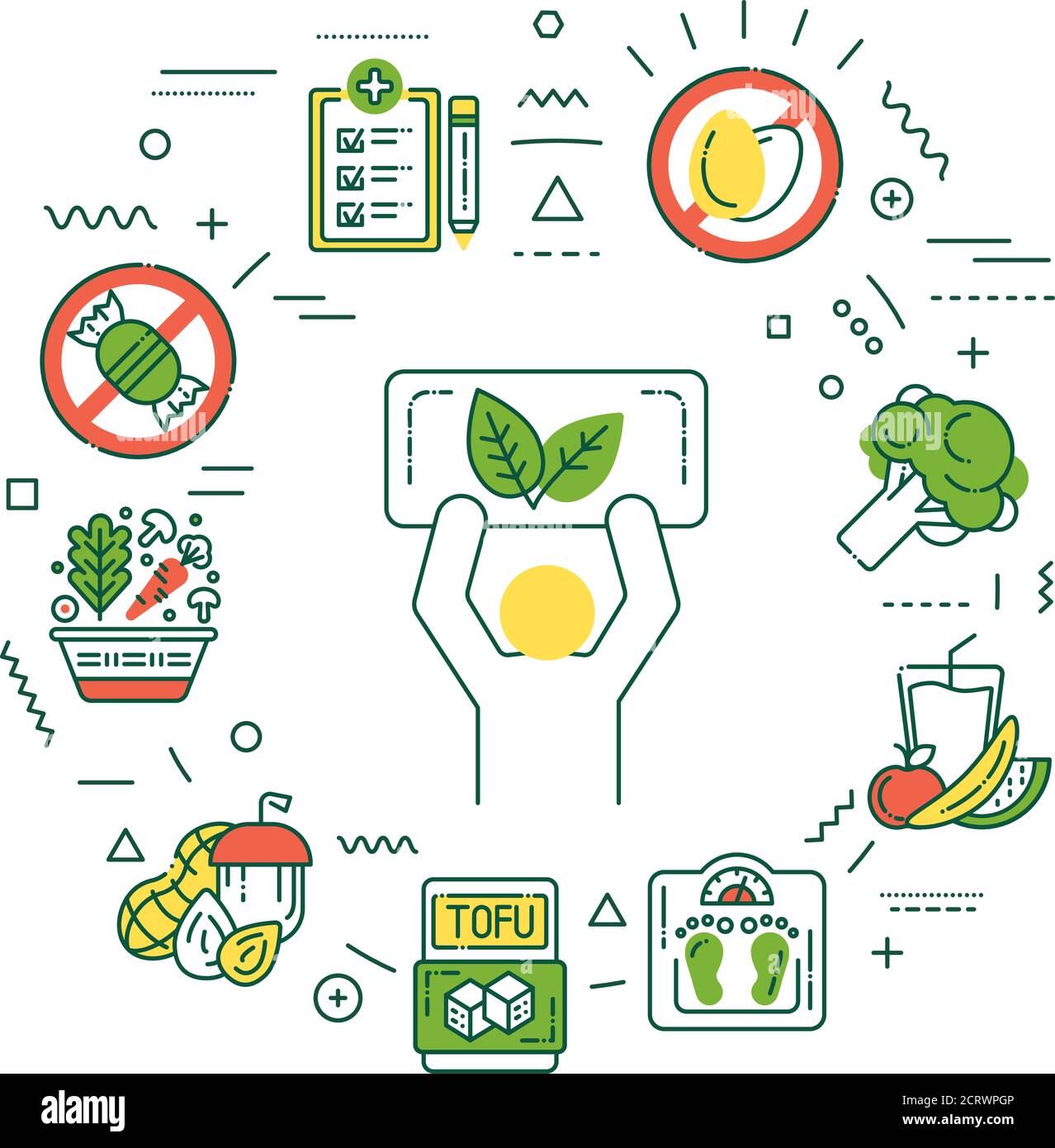 Vegetarianism web banner. Vegan lifestyle. Natural, organic food ...