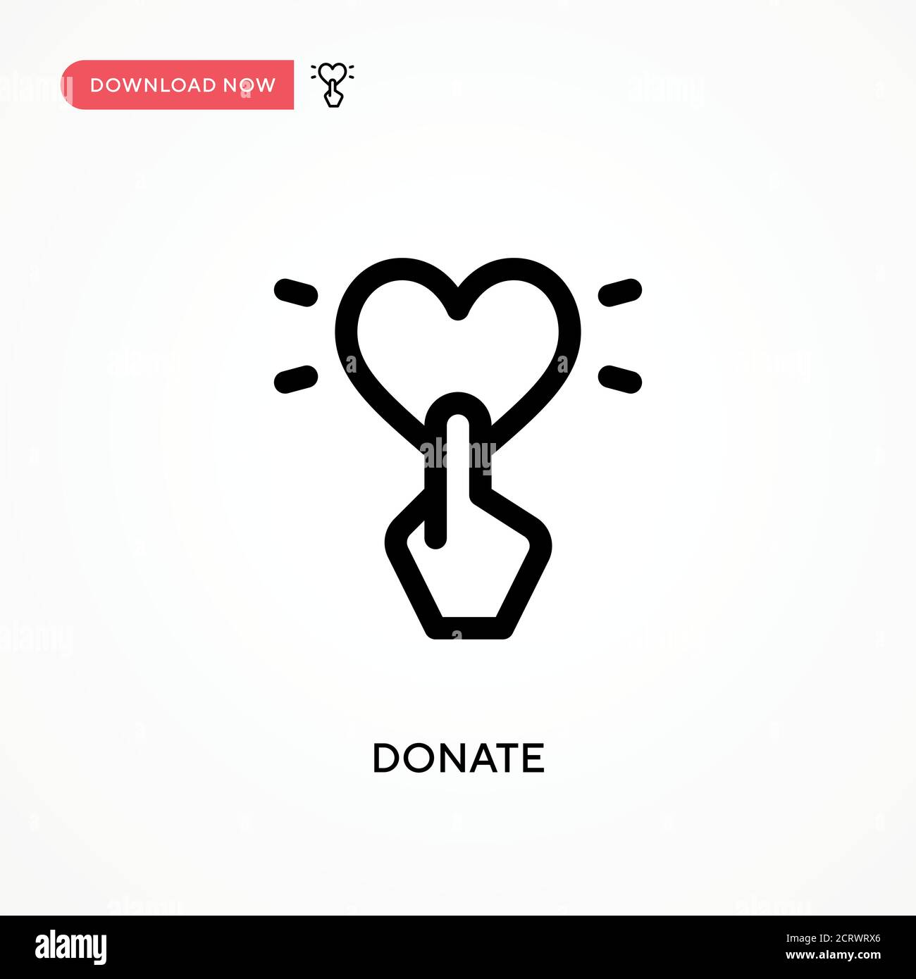 Donate Simple vector icon. Modern, simple flat vector illustration for ...
