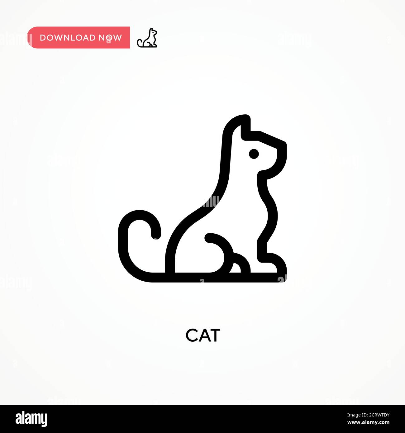 Cat Simple vector icon. Modern, simple flat vector illustration for web ...
