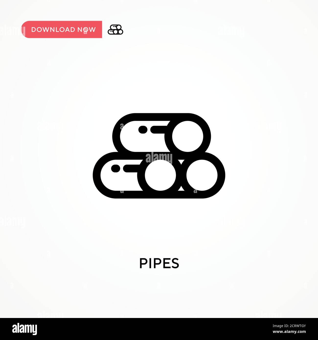 Pipes Simple vector icon. Modern, simple flat vector illustration for ...