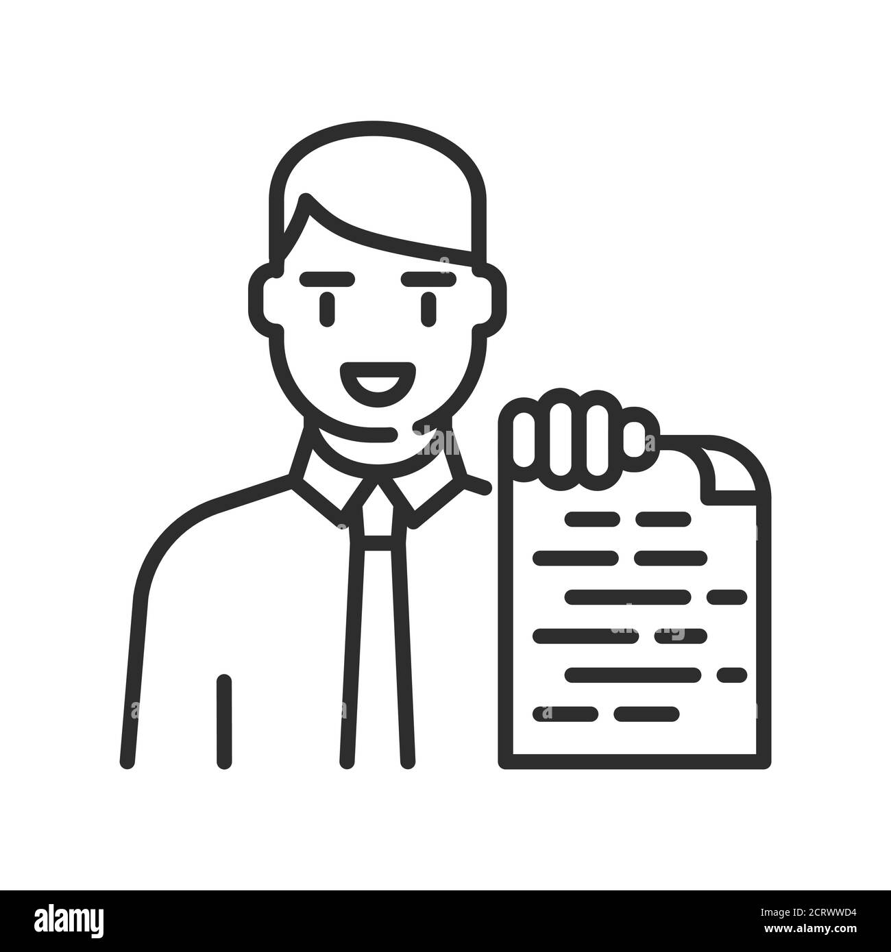 Financial advisor black line icon. Advice on investment, saving money ...