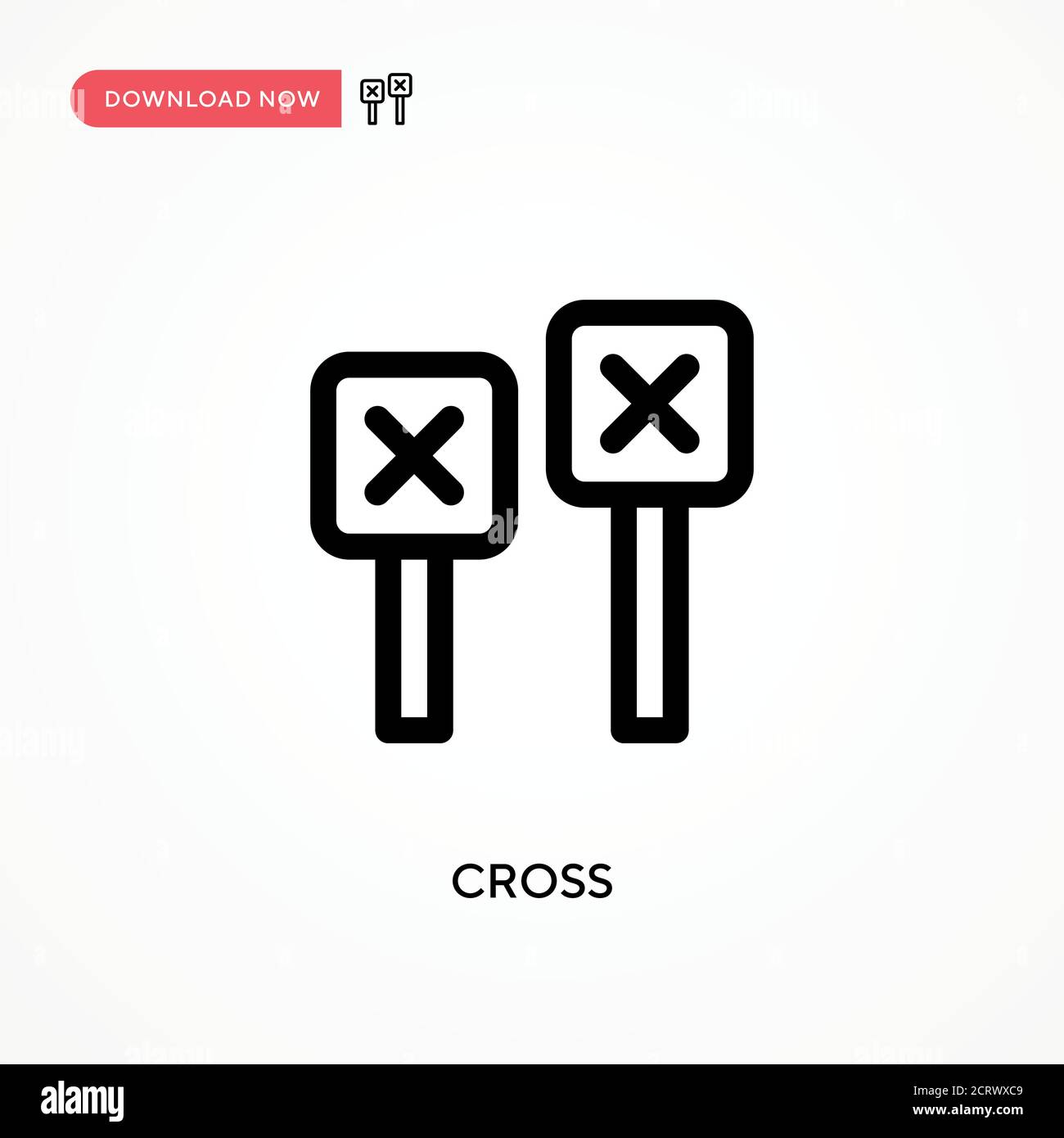 Cross Simple vector icon. Modern, simple flat vector illustration for ...