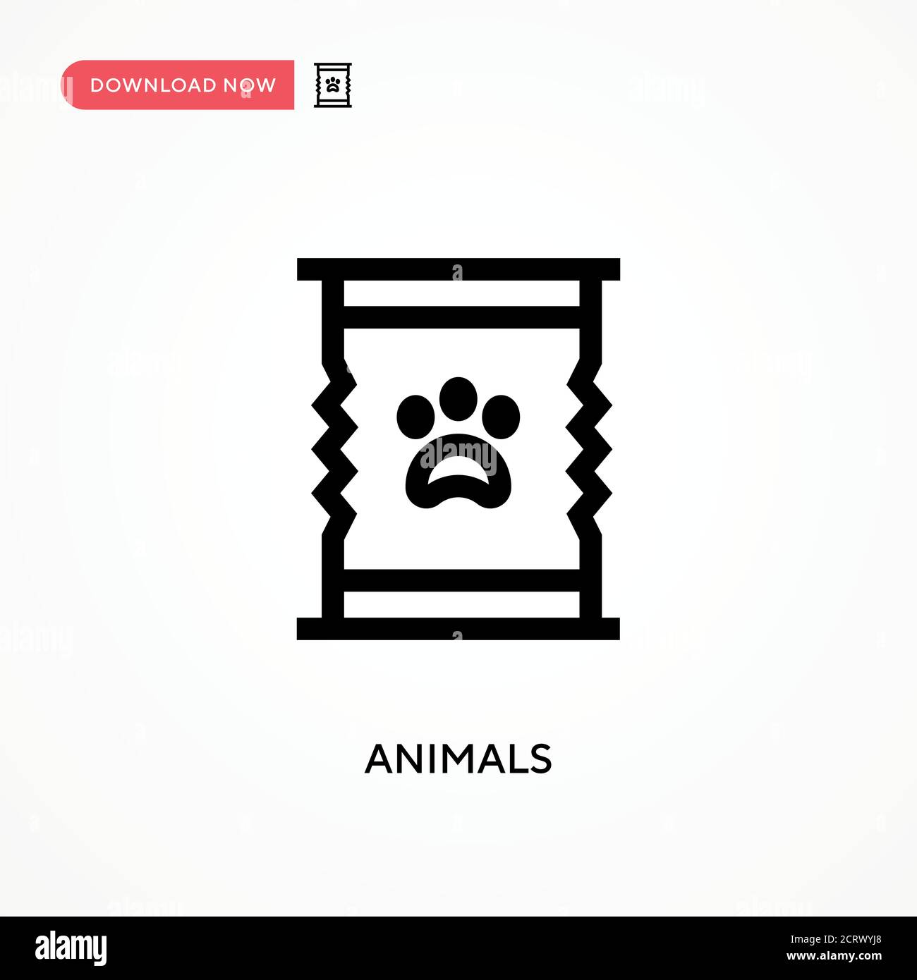 Animals Simple vector icon. Modern, simple flat vector illustration for ...