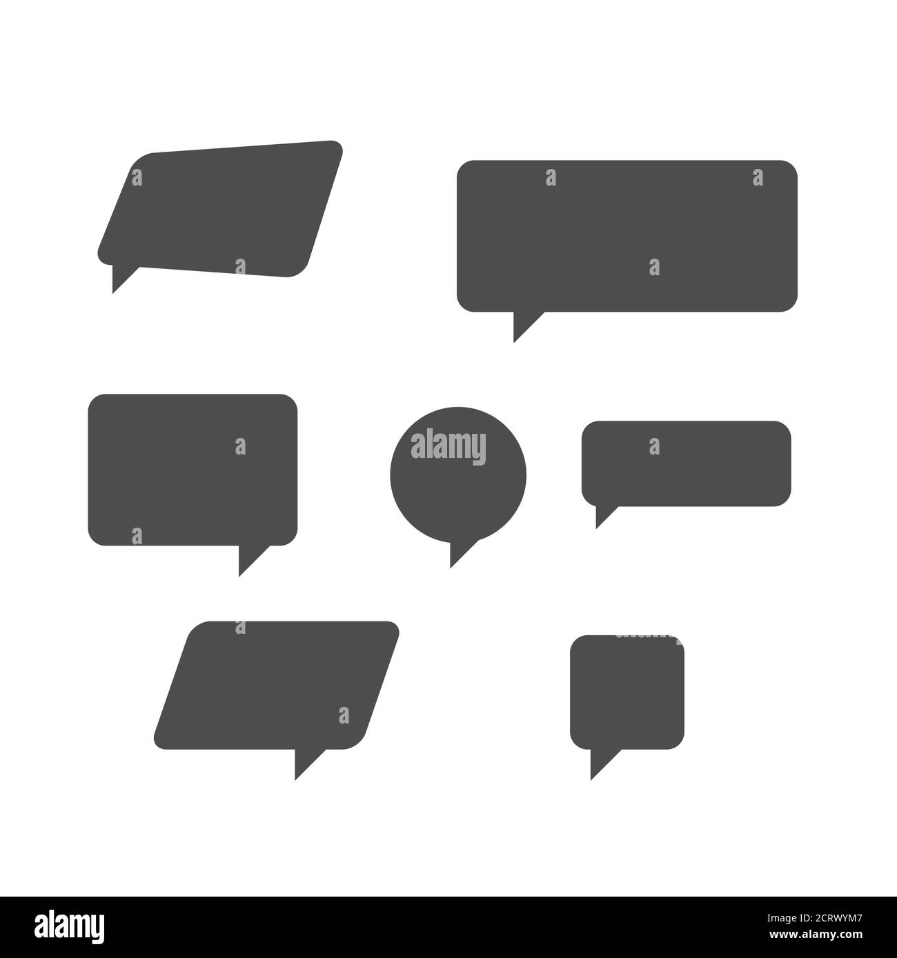 Modern speech set of bubbles isolated on white background Stock Vector ...