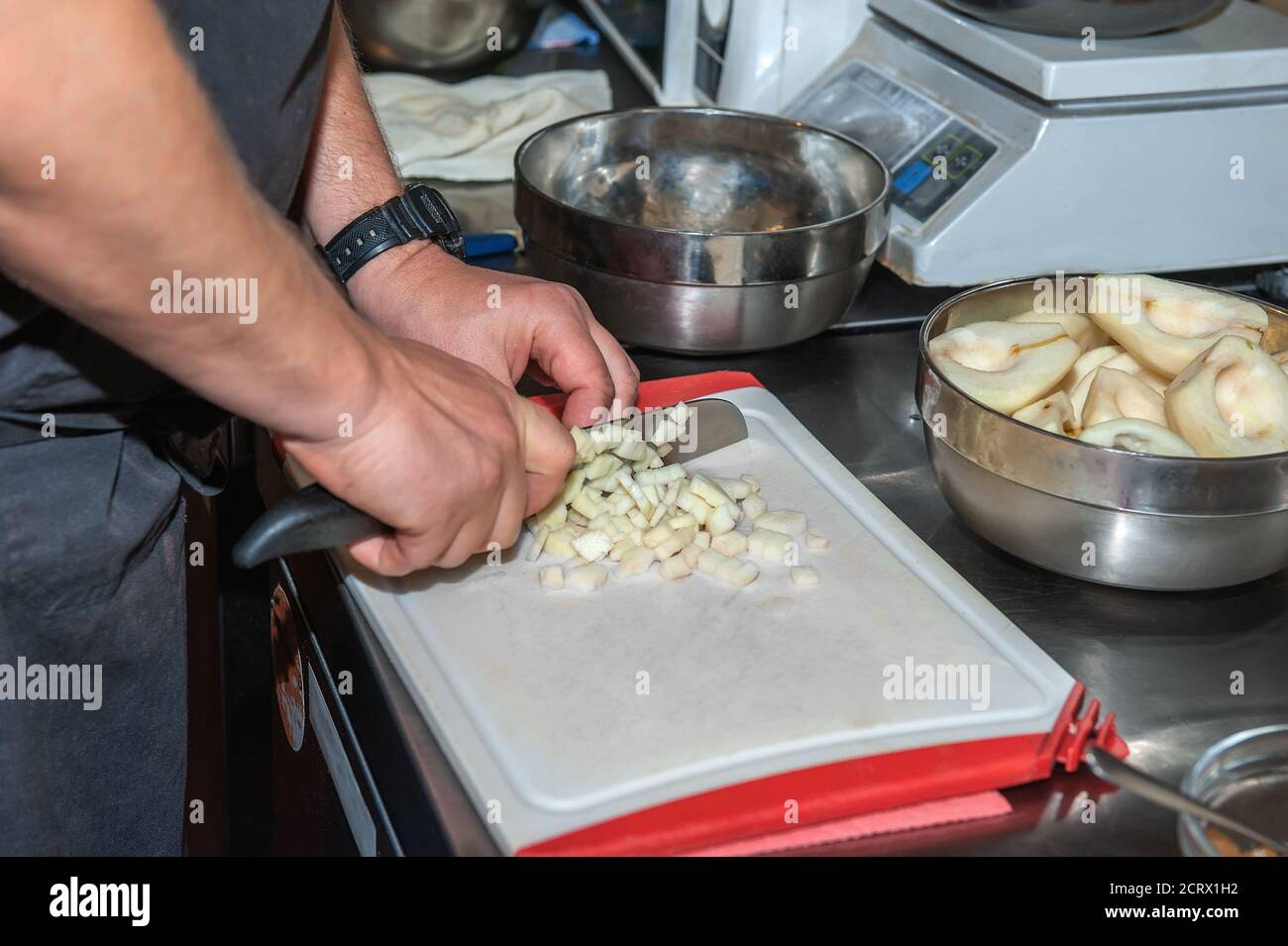 Peeling apple knife hand hi-res stock photography and images - Alamy
