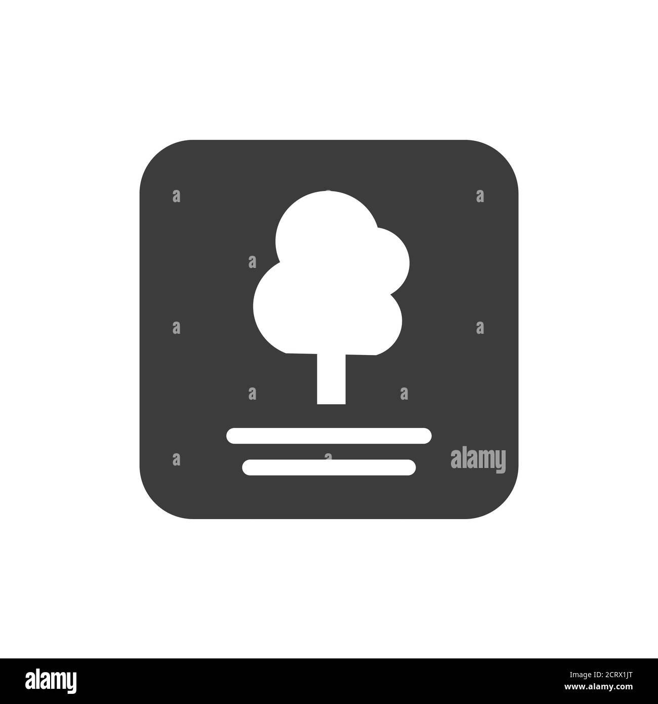 Park zone black glyph icon. Public navigation. Woodland element ...